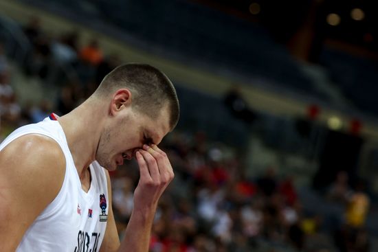 Nikola Jokic Serbia Reacts During Fiba Editorial Stock Photo - Stock ...