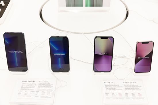 Apples Iphone 13 Lineup On Display Editorial Stock Photo - Stock Image ...