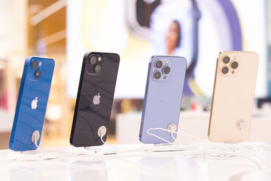 Apples Iphone 13 Lineup On Display Editorial Stock Photo - Stock Image ...