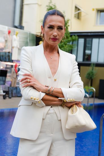 Model Designer Nieves Alvarez Poses During Editorial Stock Photo ...