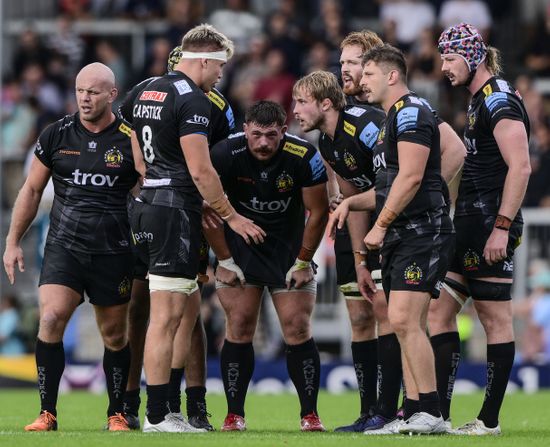 Exeter Chiefs Team Talk During Gallagher Editorial Stock Photo - Stock ...