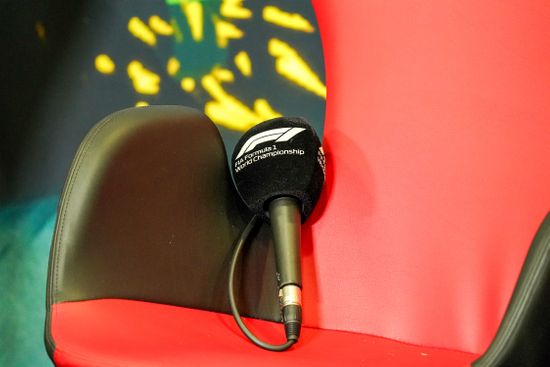 Formula 1 Microphone During Driver Press Editorial Stock Photo - Stock ...