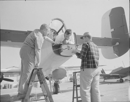 Men Attaching Ribbon Parachute On Radioplane Editorial Stock Photo ...