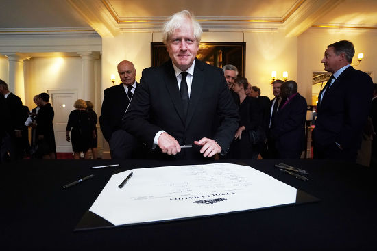 Former Prime Minister Boris Johnson Signs Editorial Stock Photo - Stock ...
