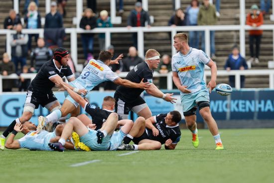 Phil Brantingham Newcastle Falcons Feeds Base Editorial Stock Photo ...