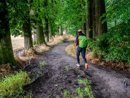 Man Seen Walking Fast Ahead Heavy Editorial Stock Photo - Stock Image ...