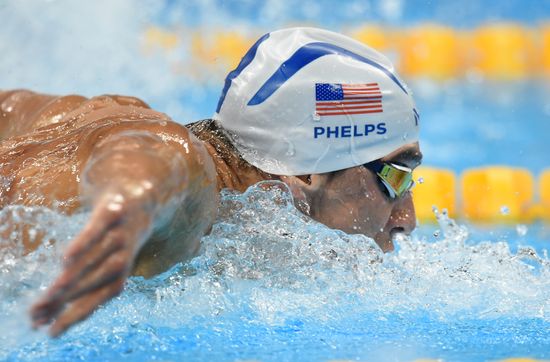 Michael Phelps Competes Swimming Competition Day Editorial Stock Photo ...