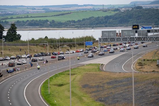 Queen Elizabeth Ii Crosses Queensferry Crossing Editorial Stock Photo ...