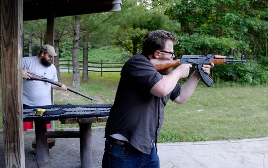 Man Practice Gun Shooting Shooting Range Editorial Stock Photo - Stock ...