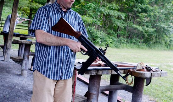 Man Practice Gun Shooting Shooting Range Editorial Stock Photo - Stock ...