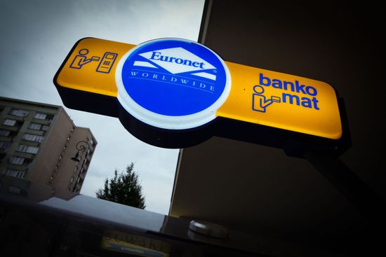 Euronet Bankomat Cash Machine Atm Seen Editorial Stock Photo - Stock ...