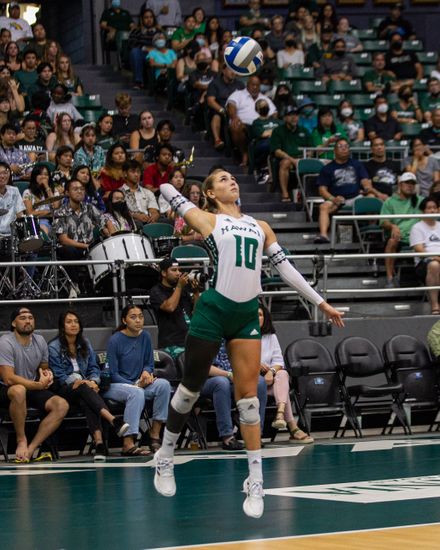 Hawaii Setter Kate Lang 10 Serves Editorial Stock Photo - Stock Image ...