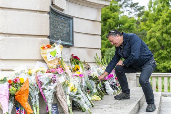 Richard Abson Lays Some Flowers People Editorial Stock Photo - Stock ...