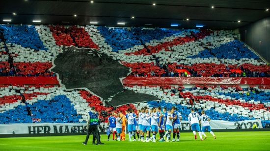 Rangers Fans Union Jack Display Memory Editorial Stock Photo - Stock ...