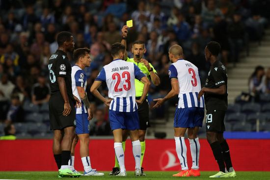 Referre Tasos Sidiropoulos Shows Yellow Card Editorial Stock Photo ...