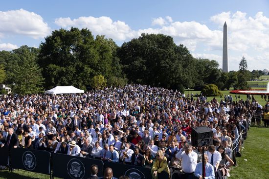 Large Crowd Listen Us President Joe Editorial Stock Photo - Stock Image ...