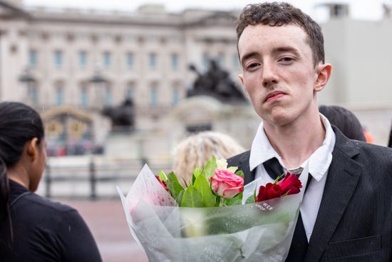 Young Man Flowers Arrives Pay Respects Editorial Stock Photo - Stock ...