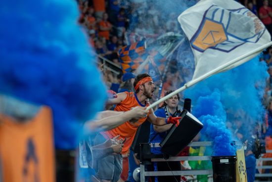 Fc Cincinnati Fans Celebrate Goal During Editorial Stock Photo - Stock ...