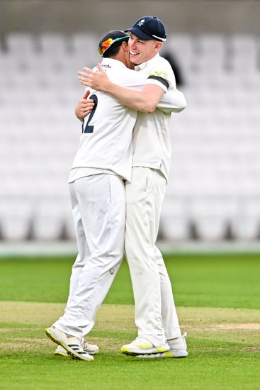 Yorkshires Matt Revis Congratulated By Teammate Editorial Stock Photo ...