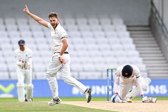 Yorkshires Ben Coad Celebrates Taking Wicket Editorial Stock Photo ...