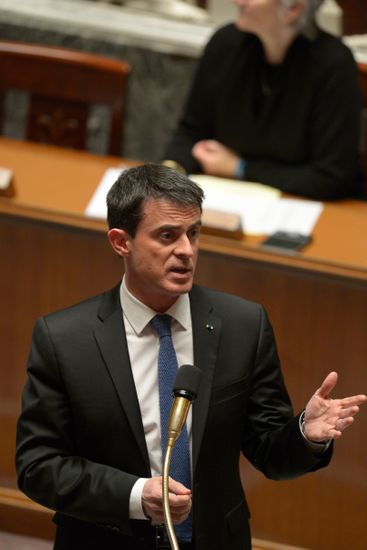 Prime Minister Manuel Valls During Question Editorial Stock Photo ...