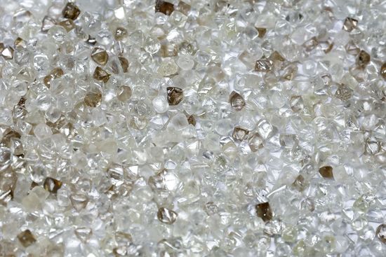 Rough Diamonds Displayed Bonas Group Diamonds Editorial Stock Photo ...