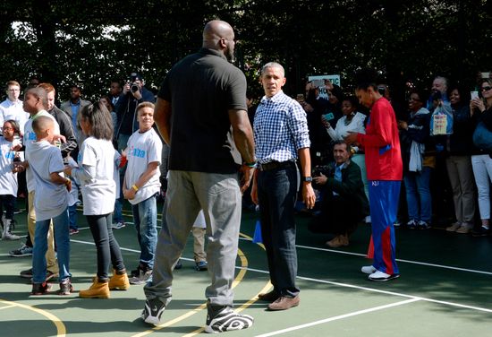 President Barack Obama C Former Nba Editorial Stock Photo - Stock Image ...