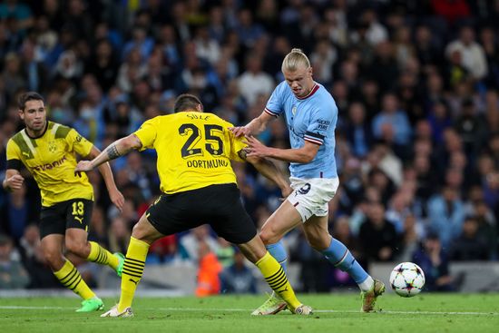 Manchester Citys Erling Haaland Action Niklas Editorial Stock Photo ...