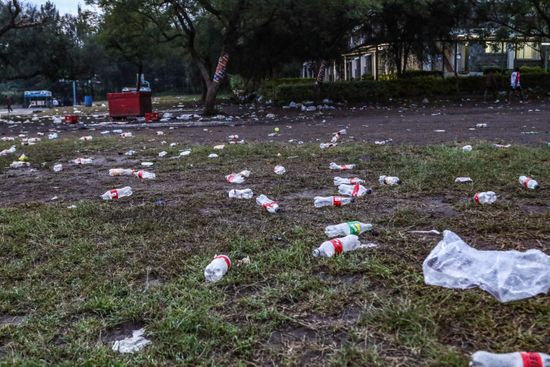 Cocacola Branded Plastic Bottles Litter School Editorial Stock Photo ...