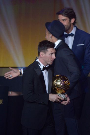 Lionel Messi Receiving Golden Ball 2015 Editorial Stock Photo - Stock ...