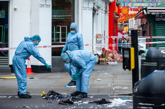 Forensics Officers Inspect Evidence Crime Scene Editorial Stock Photo ...