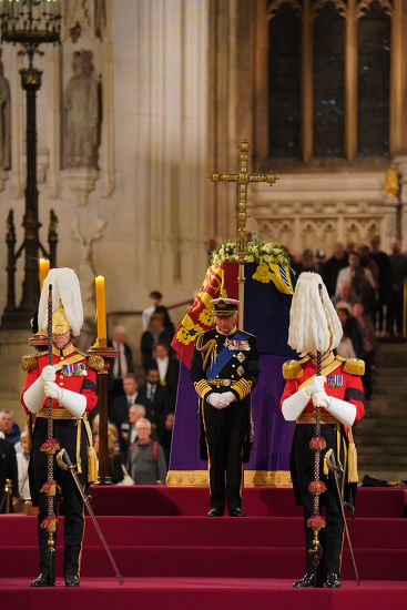 King Charles Iii Stands Vigil Beside Editorial Stock Photo - Stock ...