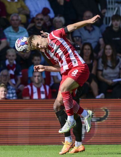 Archie Collins Exeter City Challenges Aerial Editorial Stock Photo ...