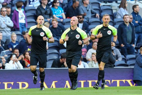 Assistant Referee Adrian Holmes Referee Simon Editorial Stock Photo ...