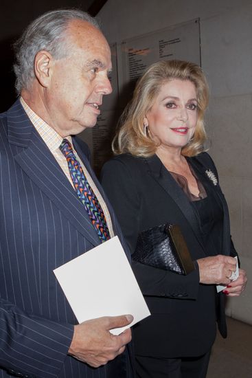 Frederic Mitterrand Catherine Deneuve Attending Tribute Editorial Stock ...