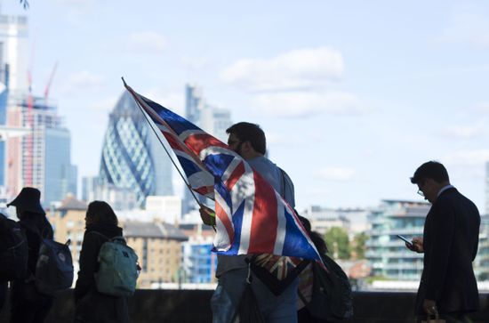 Person Holding Union Flag Join Queue Editorial Stock Photo - Stock ...