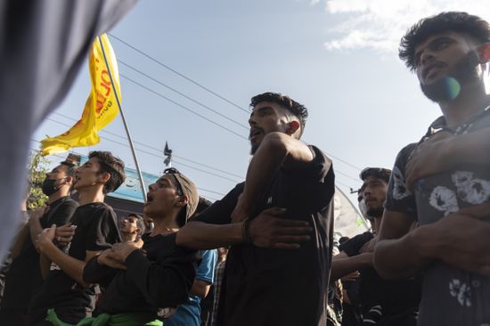 Shia Muslims Beat Their Chests During Editorial Stock Photo - Stock ...