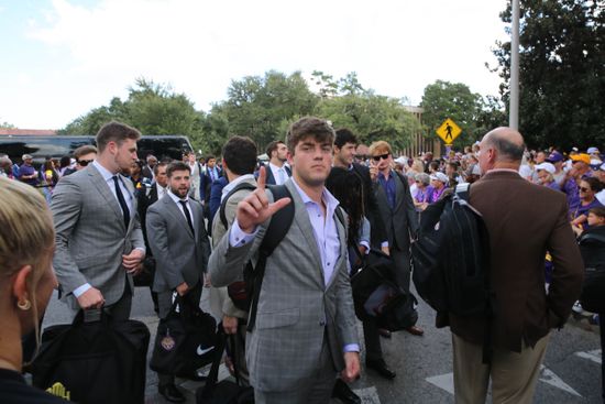 Lsu Backup Quarterback Garrett Nussmeier Throws Editorial Stock Photo ...