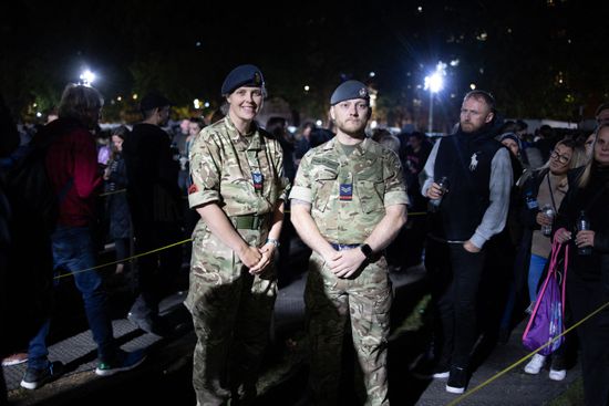 Royal Air Force Soldiers Queue Overnight Editorial Stock Photo - Stock ...