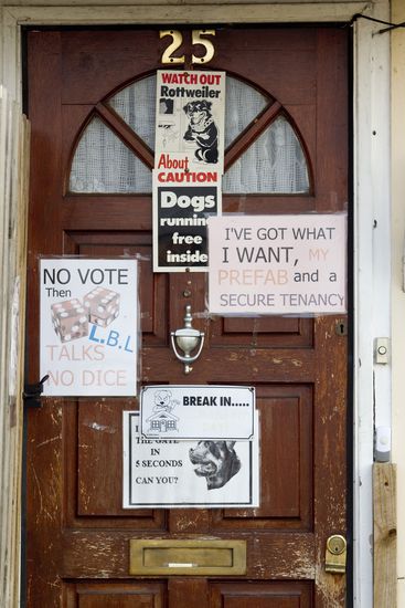 Notes On Door One Homes On Editorial Stock Photo - Stock Image ...