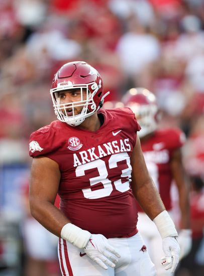 Isaiah Nichols 33 Arkansas Defensive Lineman Editorial Stock Photo ...