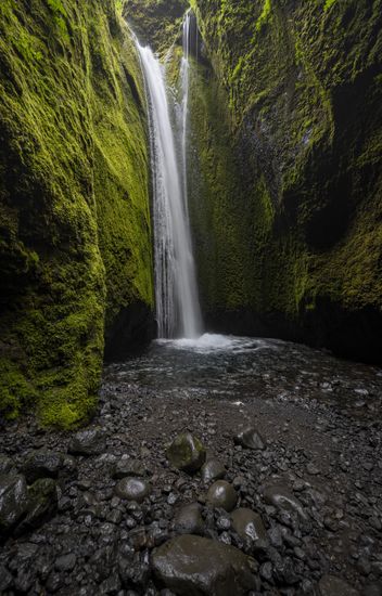 Waterfall River Nauthusagil Gorge South Iceland Editorial Stock Photo ...