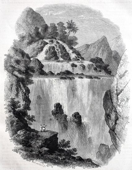 Waterfall Kambagaga Senegambia Region Between Senegal Editorial Stock ...