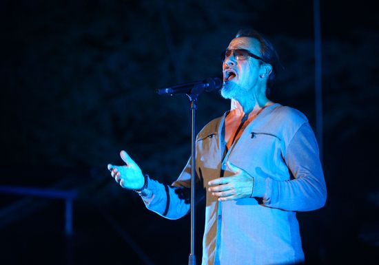 French Singers Florent Pagny Performs During Editorial Stock Photo ...