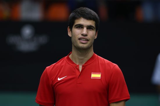 Carlos Alcaraz Spain Smiles After Winning Editorial Stock Photo - Stock ...