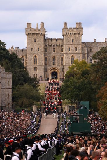 Hearse Procession Makes Way Windsor Castle Editorial Stock Photo ...