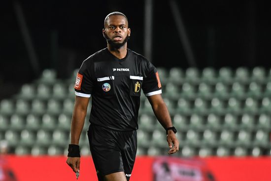 Referee Simonini Matonga Pictured Soccer Match Editorial Stock Photo ...