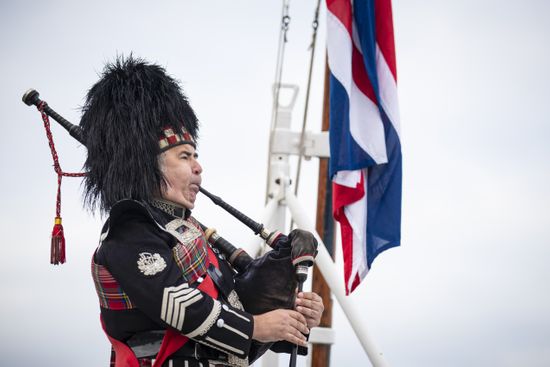 Lone Piper Steven Dewar Playing On Editorial Stock Photo - Stock Image ...