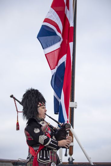 Lone Piper Steven Dewar Playing On Editorial Stock Photo - Stock Image ...