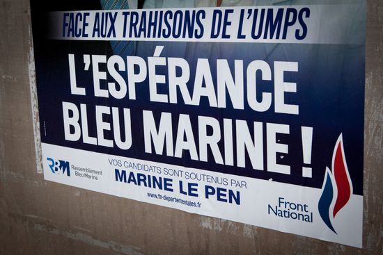 Munged Campaign Posters French Farright Front Editorial Stock Photo ...